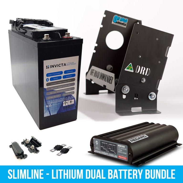 Bundle - Invicta 50Ah slimline lithium dual battery package - Off Road ...